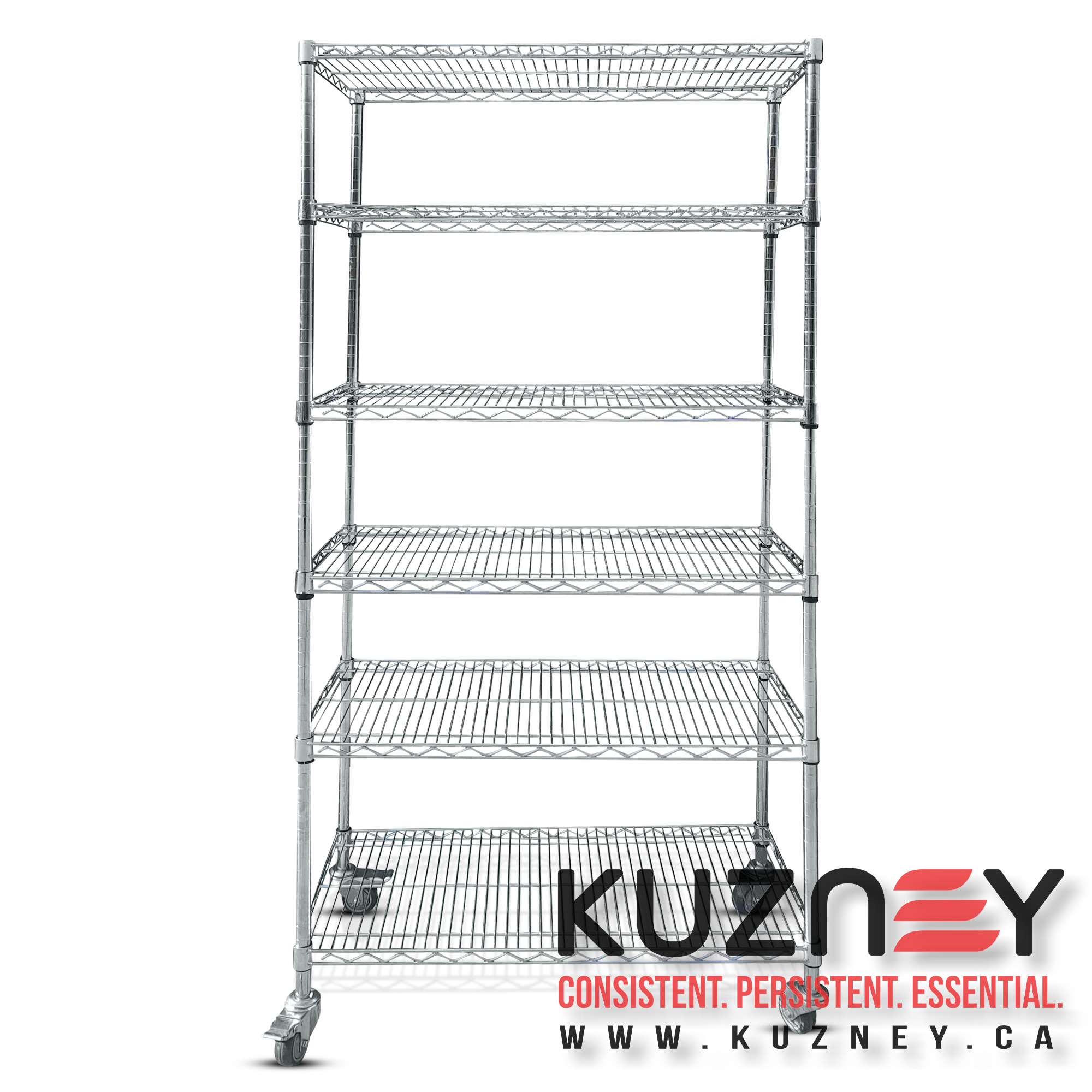 Steel Shelf with Wheels | Metal Shelf on Casters